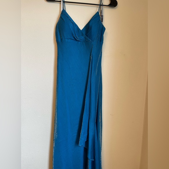 Dusk | Dresses | Dusk Metallic Blue Prom Dress | Poshmark